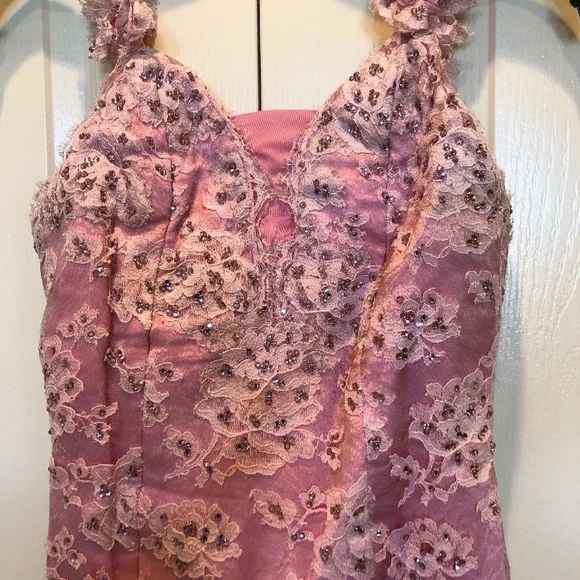 Baracci | Dresses | Baracci Silk Solstiss Lace Swarovski Crystal Dress ...